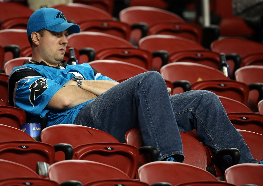WATCH: Carolina Panthers fan loses his mind, destroys TV WATCH: Carolina Panthers fan loses his mind, destroys TV