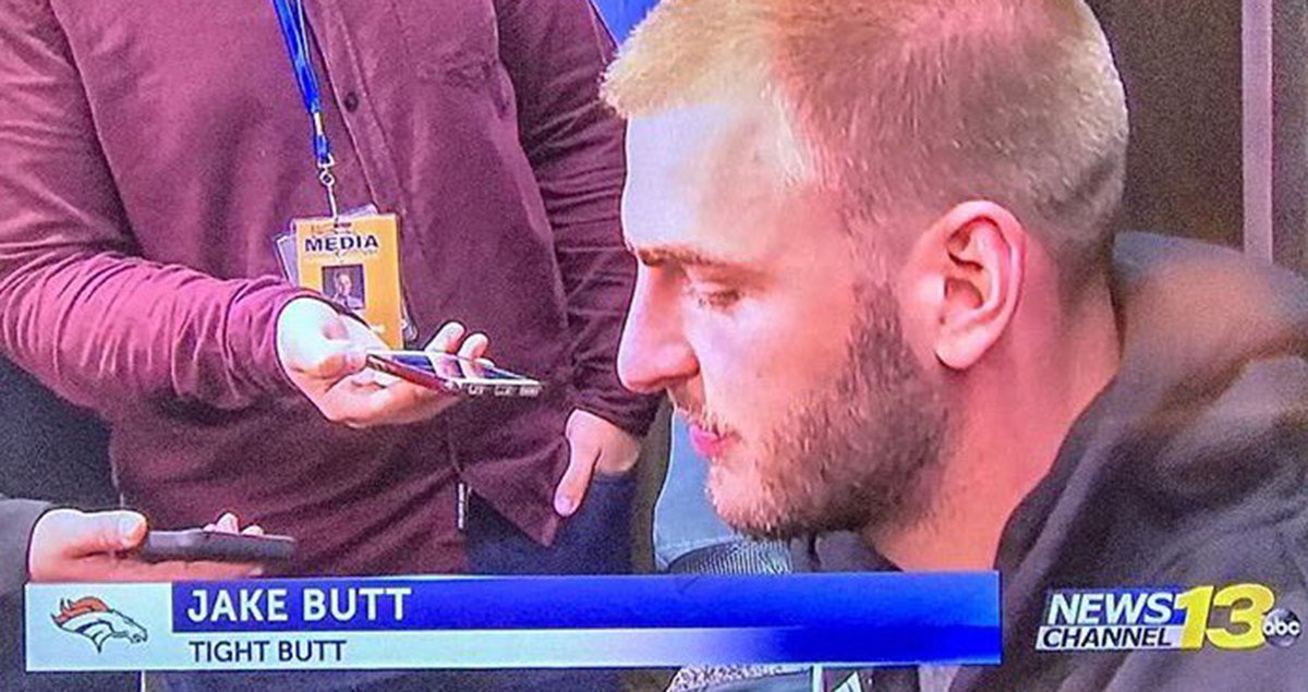 This Jake Butt Tv Graphic Is Just Too Funny