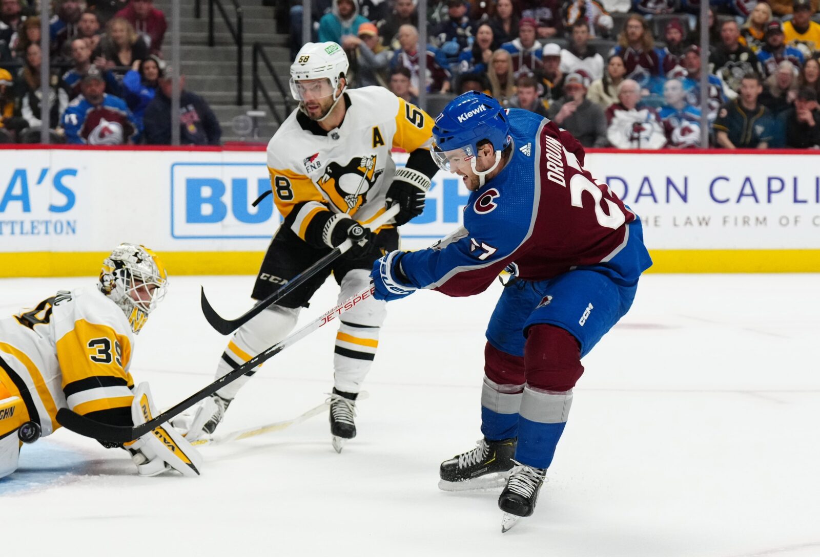 Avalanche erase four-goal deficit, defeat Penguins 5-4 in OT off Drouin ...