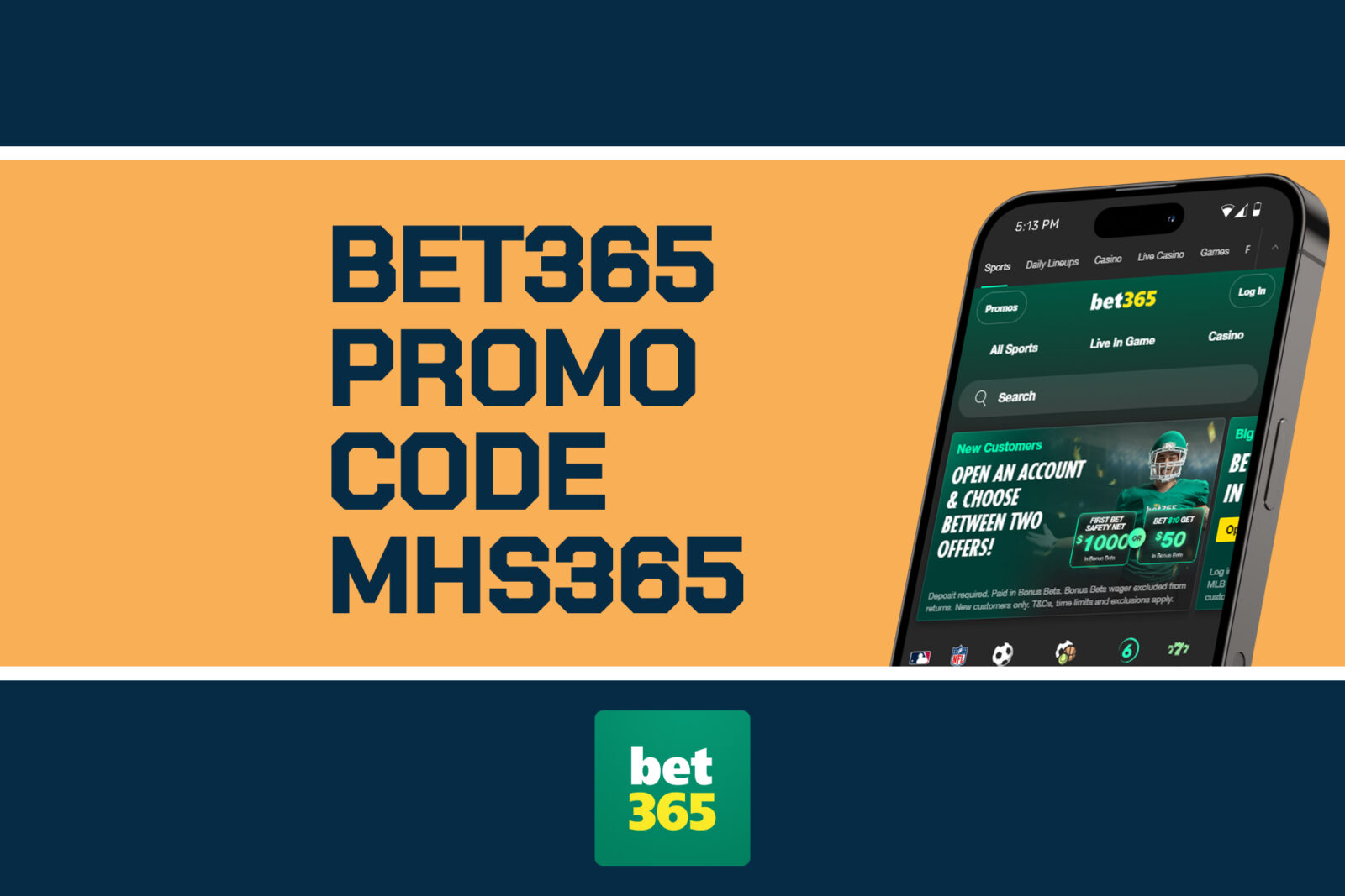 Bet365 Promo Code MHS365: Claim $150 Bonus for College Bowls, NFL Games ...