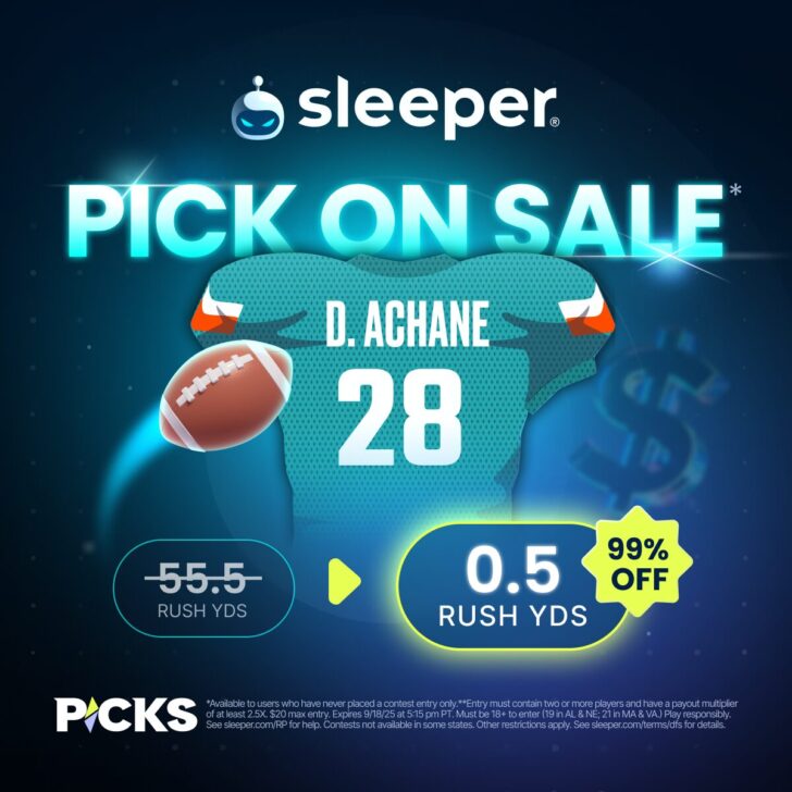 Sleeper Promo Code MHS3P: $100 Bonus + Dolphins vs. Bills TNF Free Winner - Mile High Sports