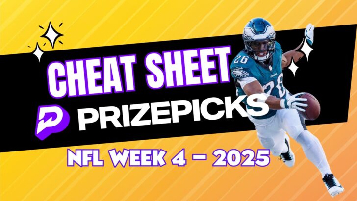 PrizePicks Cheat Sheet NFL Week 4: Top Picks & Hit Rates - Mile High Sports