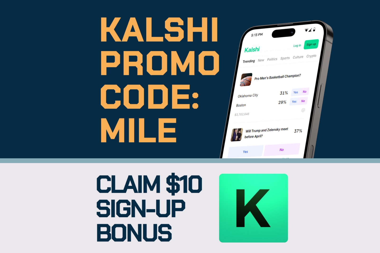 Kalshi Promo Code MILE: Claim $10 Bonus for NBA, NCAAB, NFL Divisional ...